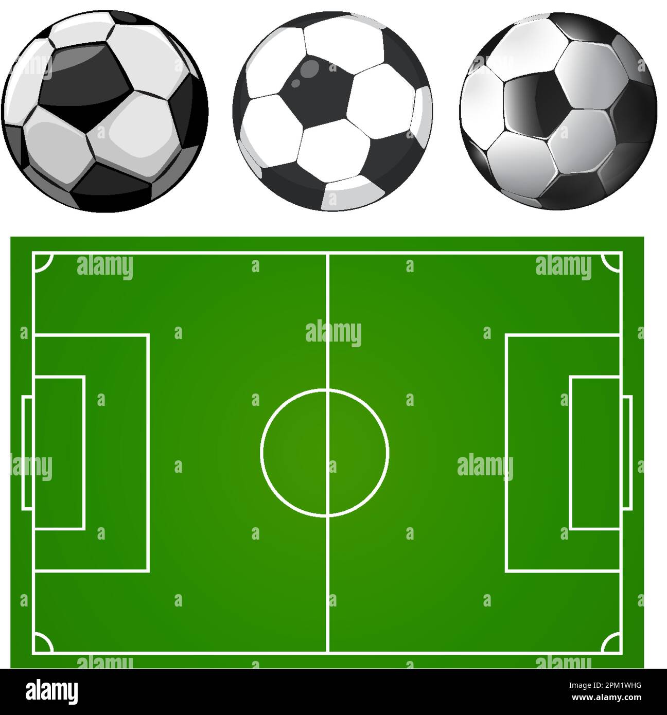 Football pitch with ball vector illustration Stock Vector Image & Art ...