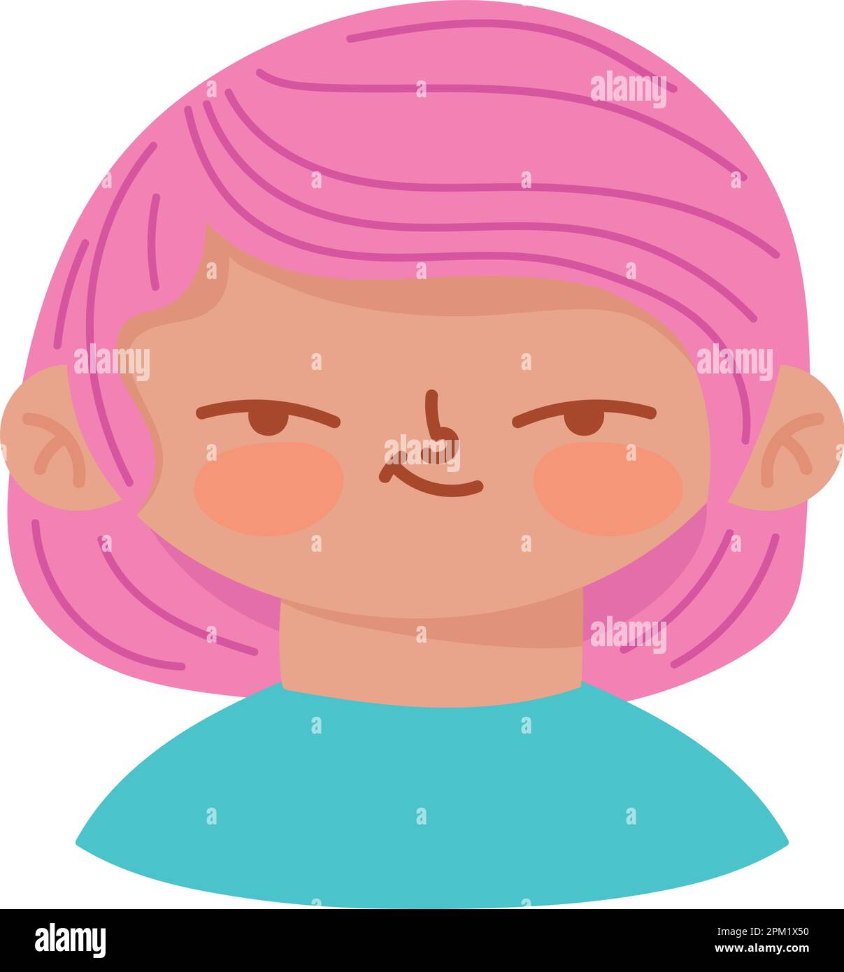 Smiling cartoon girl cute Stock Vector Image & Art - Alamy