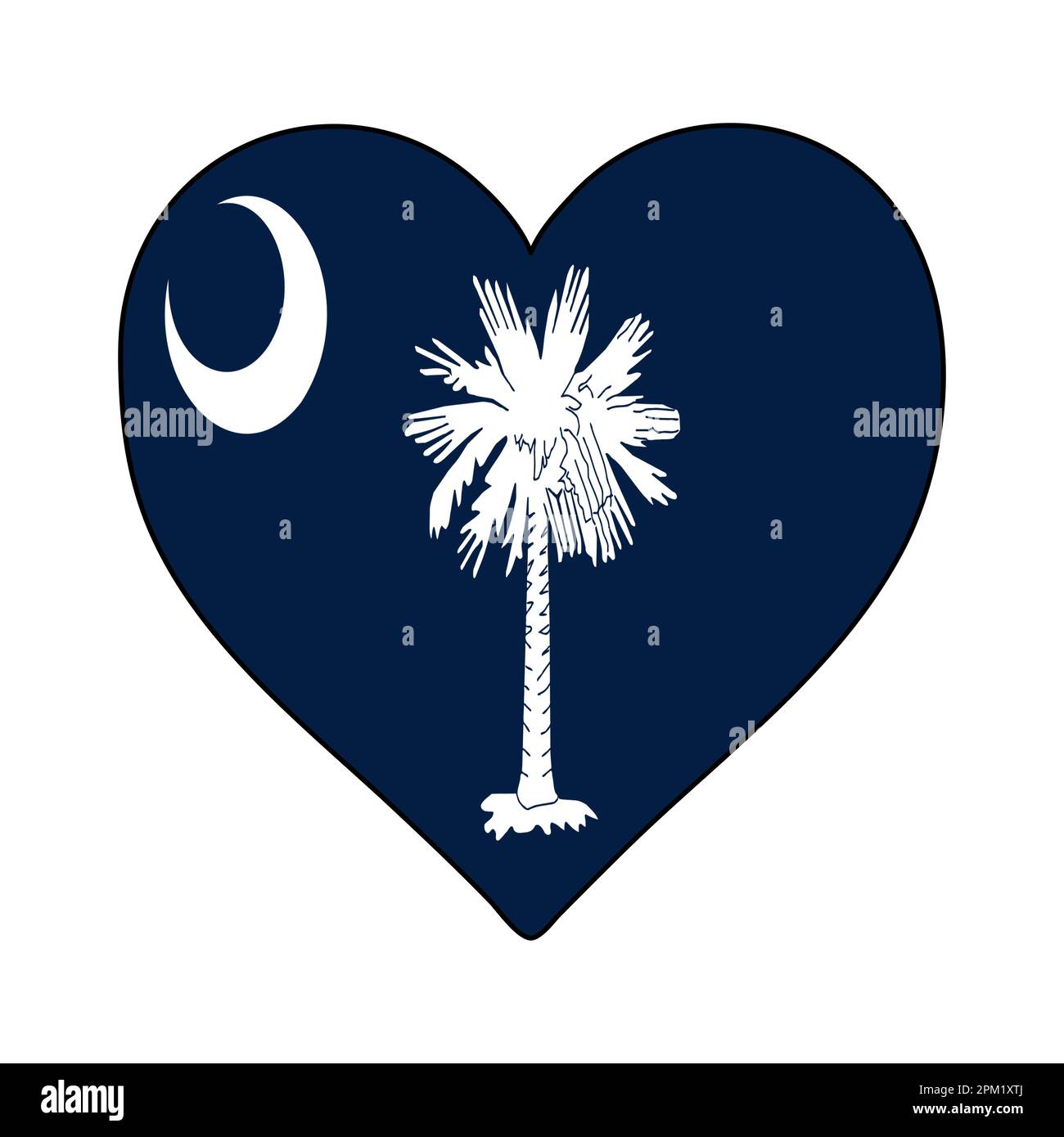 South Carolina Heart Shape Flag. Love South Carolina. Visit South ...