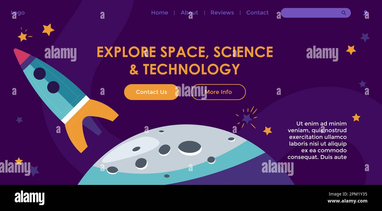 Explore space, science and technology with course Stock Vector Image ...