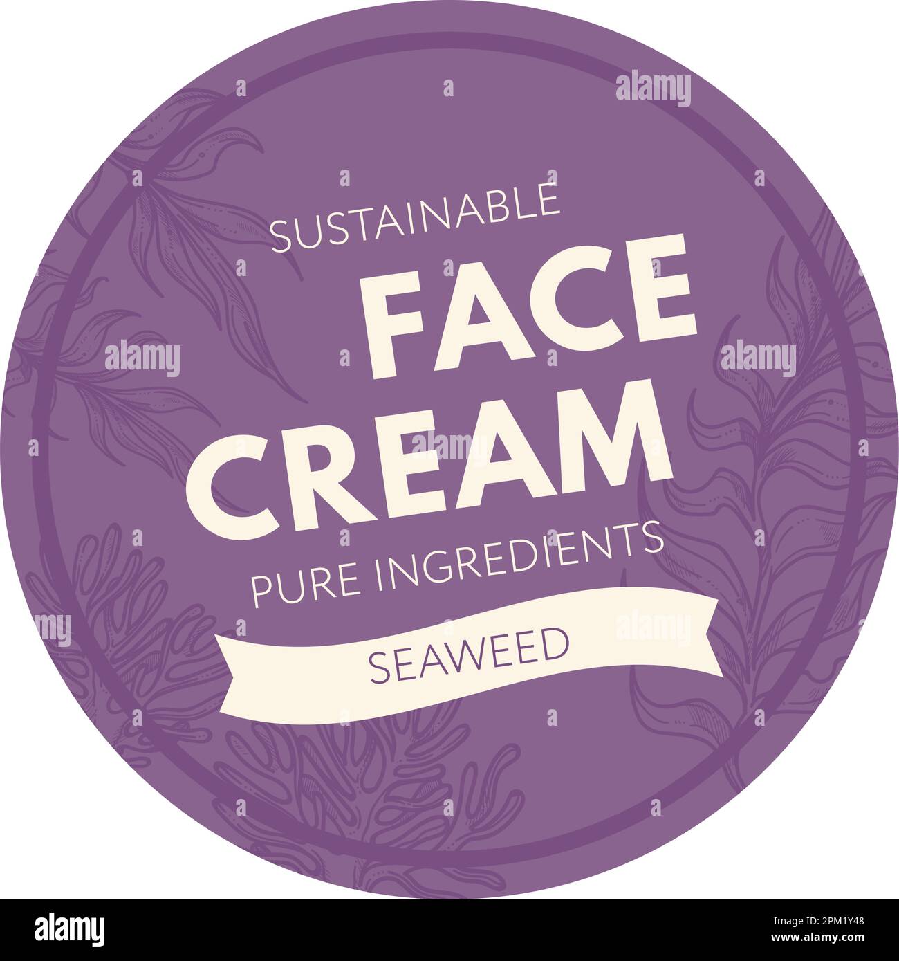 Sustainable face cream, pure ingredients label Stock Vector Image & Art ...