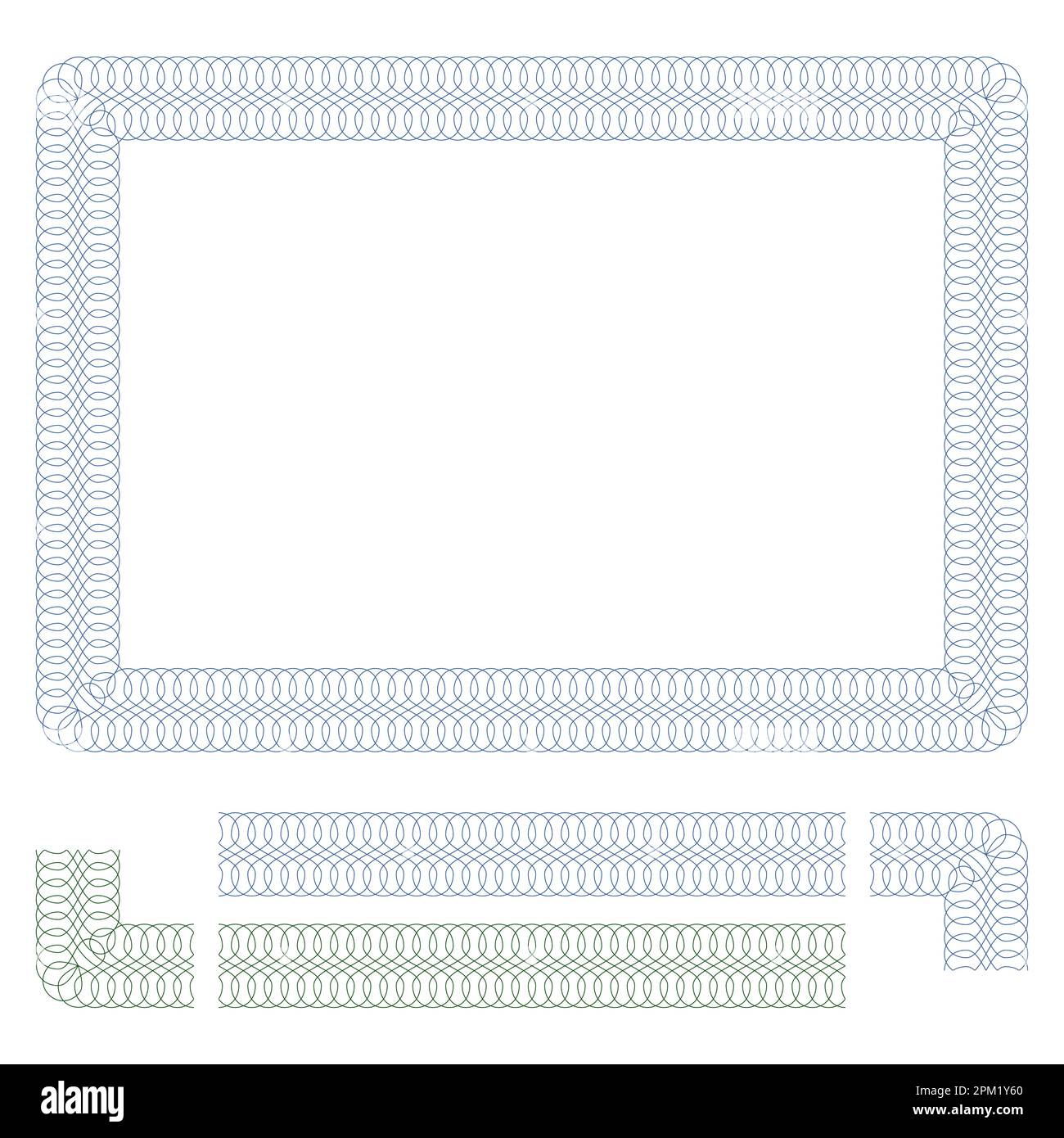 Decorative frame similar to guilloche on a white background Stock ...