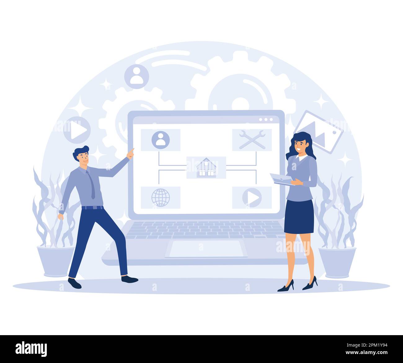 Online analytics vector vectors hi-res stock photography and images - Alamy