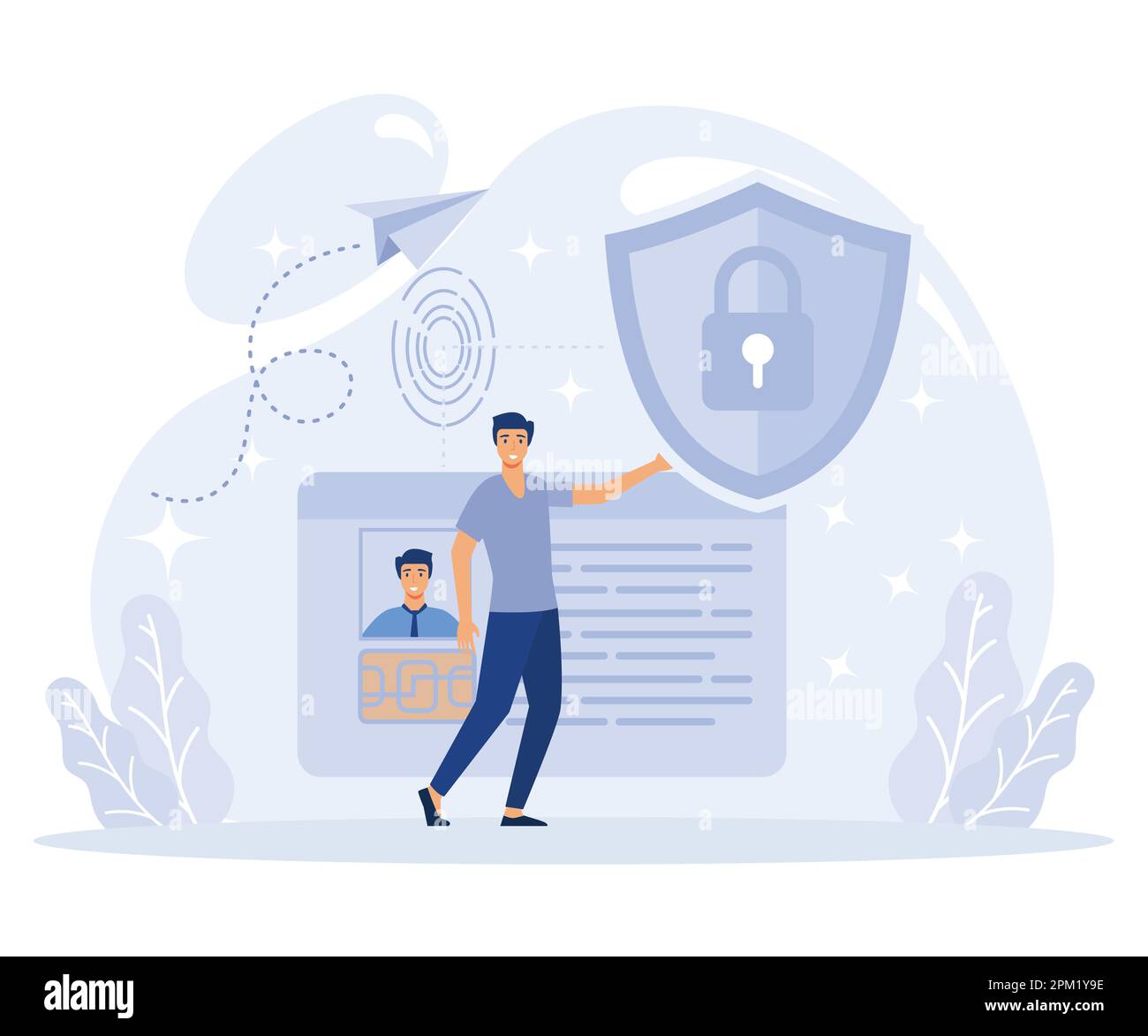 Security And Identity Verification Concept Smart Id Card Automatic Access Hidden Wireless