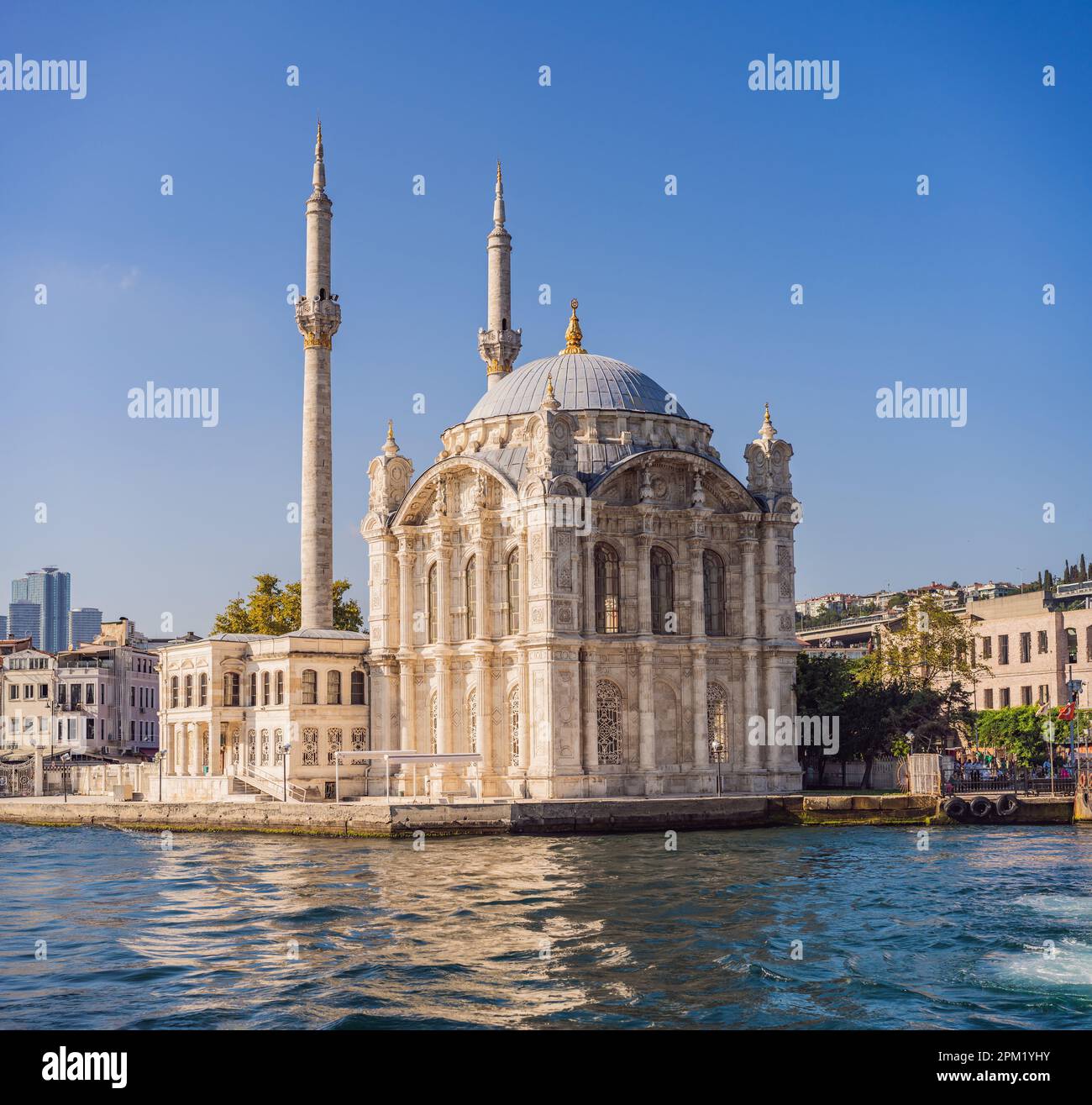 Mosque of Ortakoy. Ortakoy Mosque at the bridge in the Bosphorus in ...