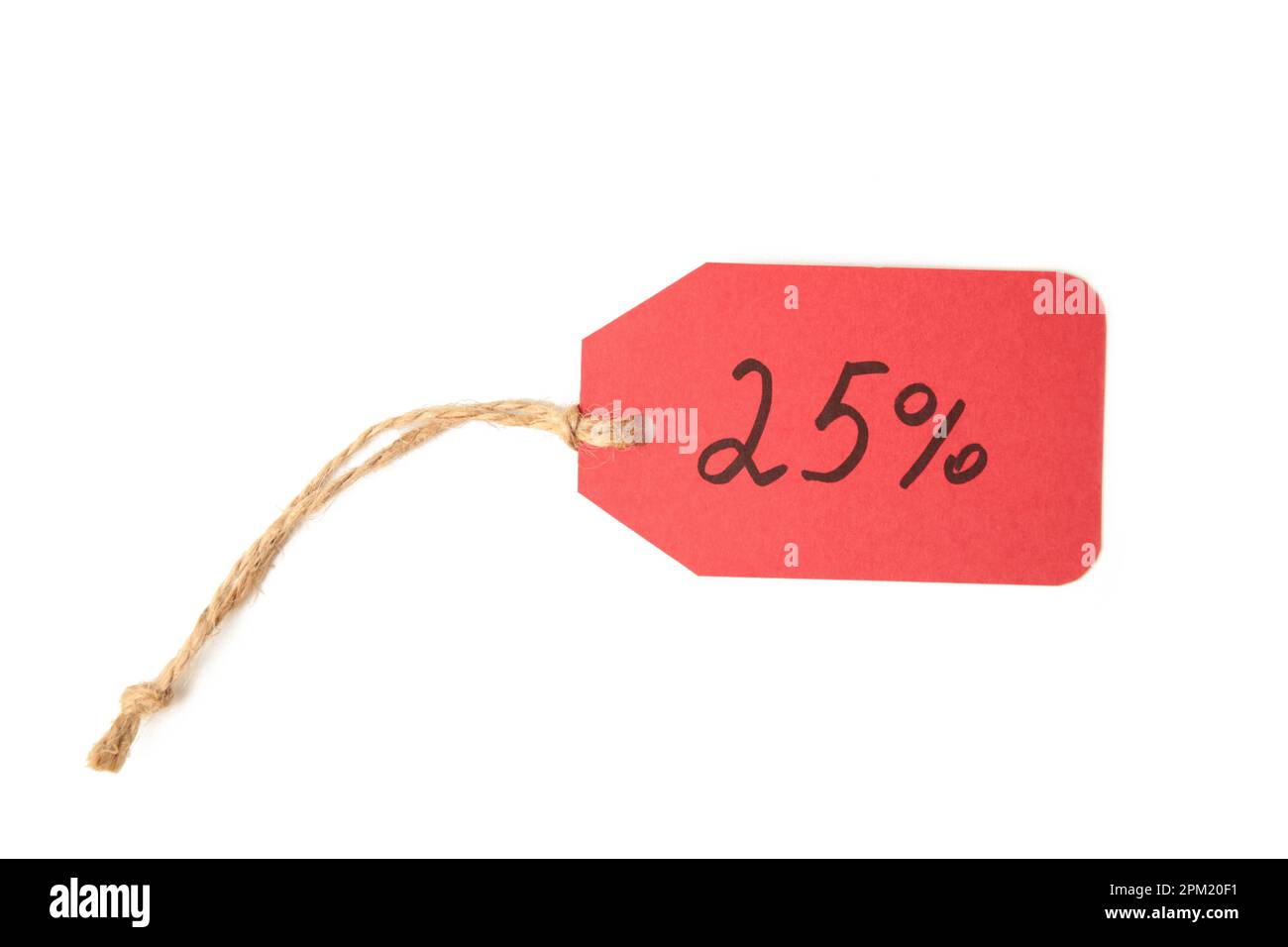 Blank price tag isolated on white background. Top view Stock Photo - Alamy