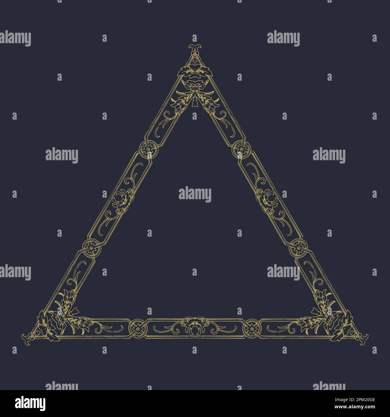 Gold frame on yellow wall Stock Vector Images - Alamy