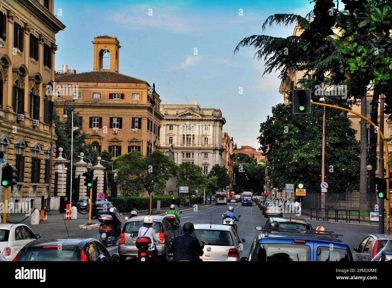 Commercial and Residential Buildings near street, Rome, Italy, Europe ...