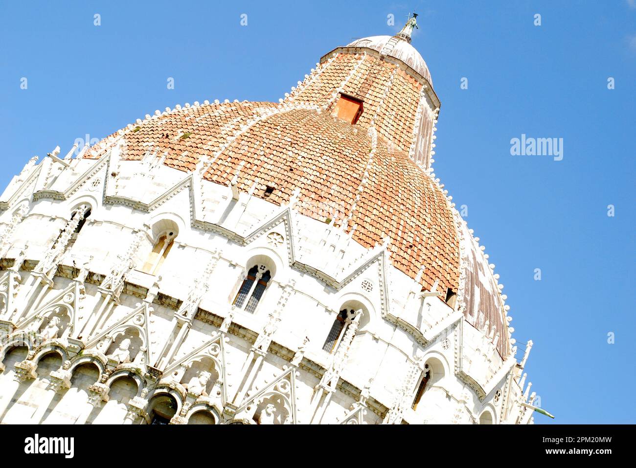 Pisa Baptistry, located in the Leaning Tower of Pisa complex, known ...
