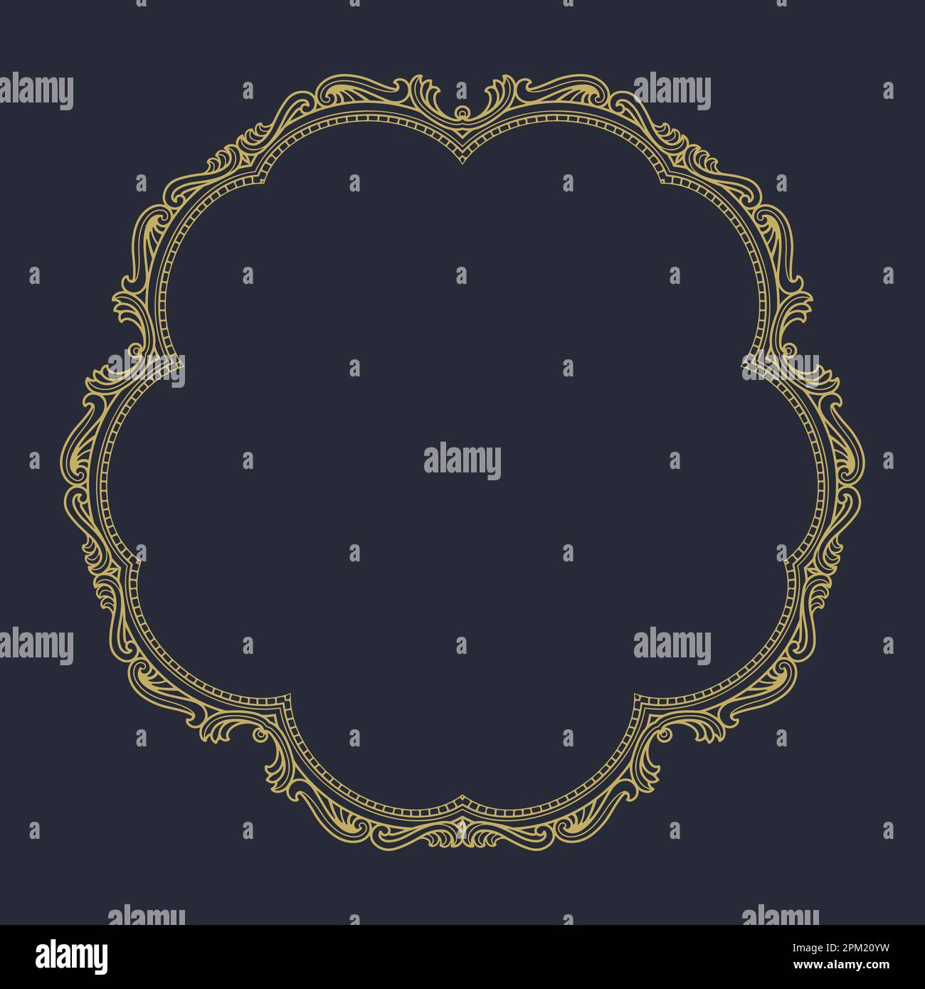 A gold frame with a border in the middle Stock Vector Image & Art - Alamy