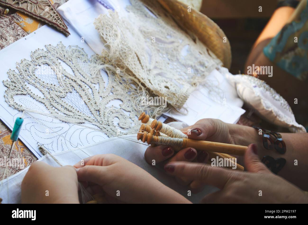 Manual lacework hi-res stock photography and images - Alamy