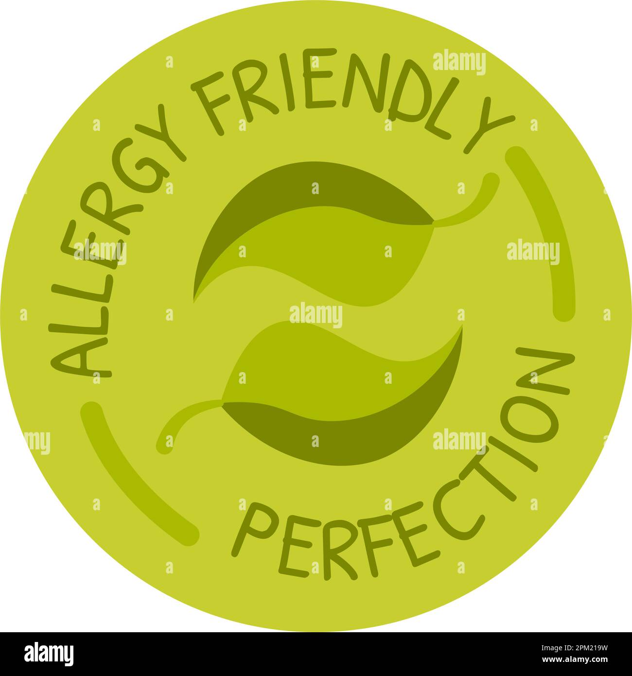 Allergy friendly perfection, eco label or emblem Stock Vector Image ...