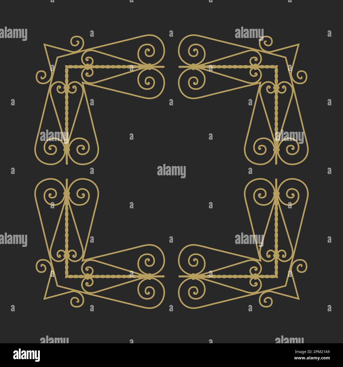 A gold frame with swirls and lines Stock Vector Image & Art - Alamy