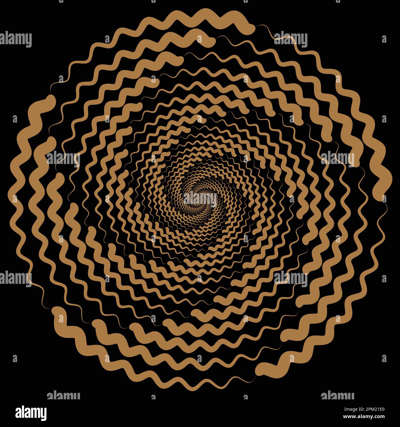 A digital art illustration of a spiral with a spiral design in gold and ...