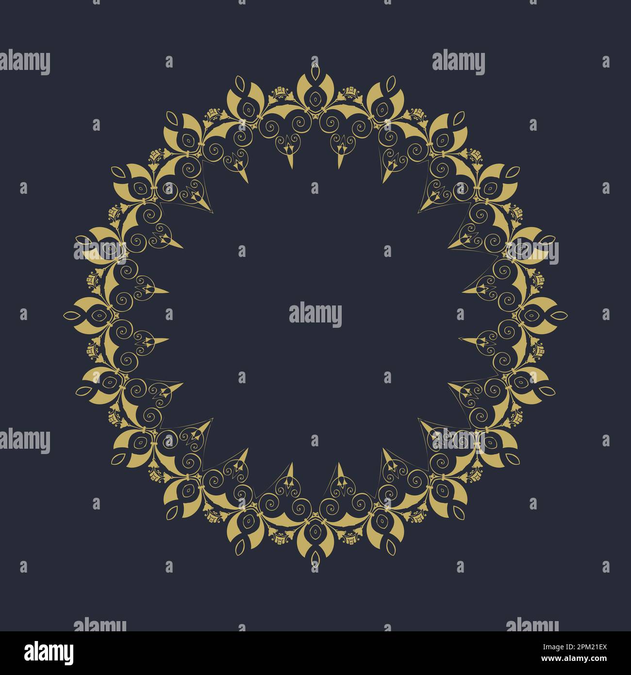 Dark blue gold round Stock Vector Images - Alamy
