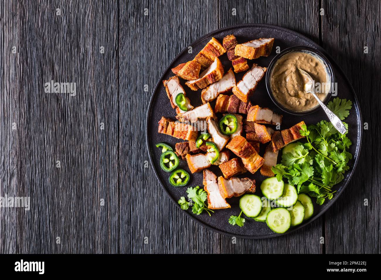 Lechon Kawali, filipino crispy fried pork belly with liver sauce ...