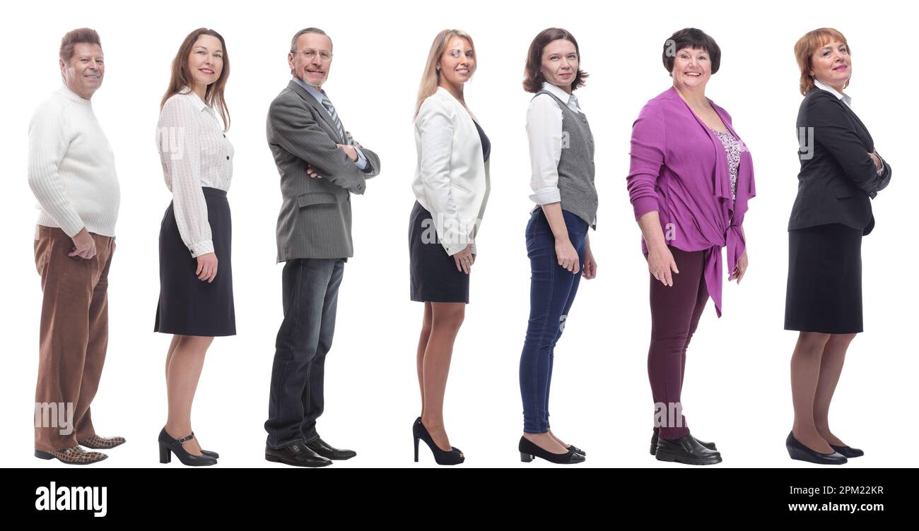 group of successful business people isolated on white background Stock ...