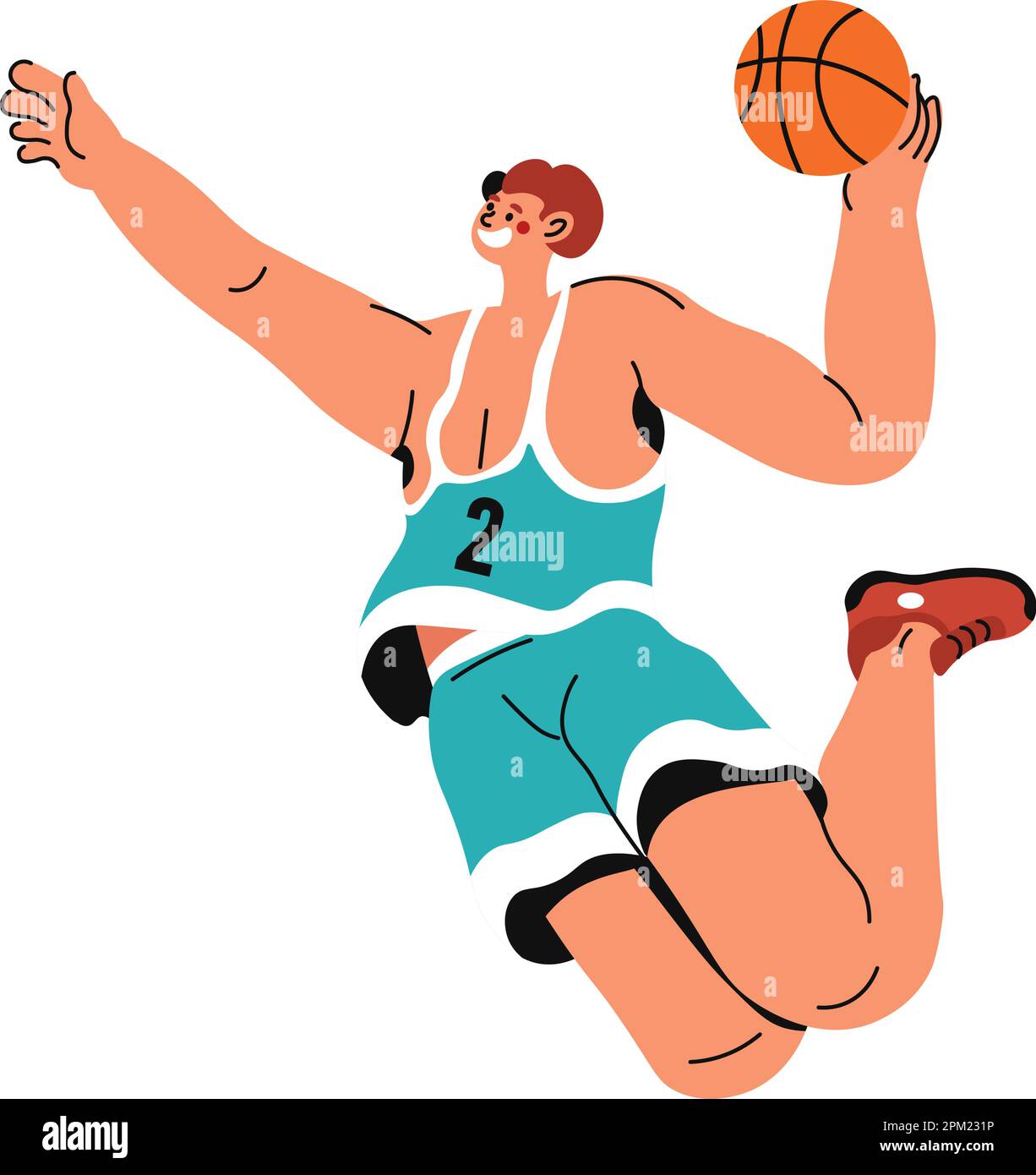 Sports activities, basketball player throwing ball Stock Vector Image ...