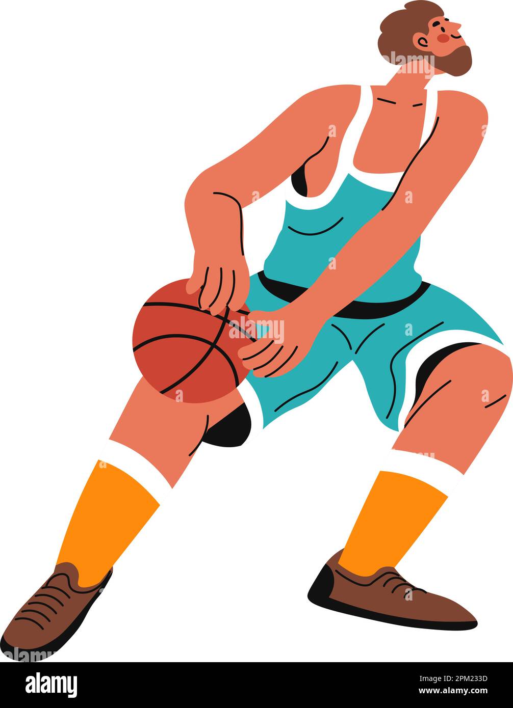 Sportsman, basketball player in uniform vector Stock Vector Image & Art ...