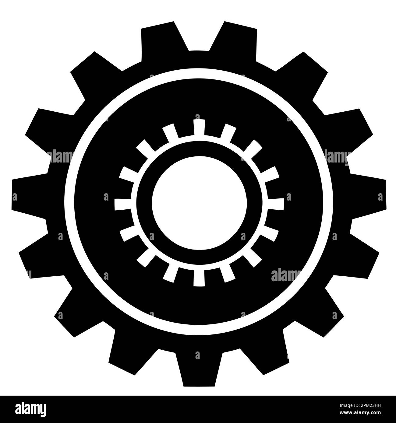 object part mechanical gear round minimalistic vector illustration ...
