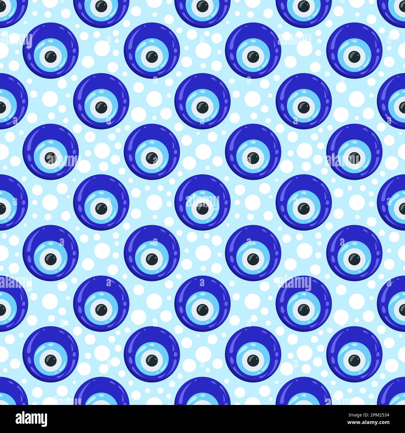 Evil eye pattern. Greek bead and turkish blue nazar seamless background ...