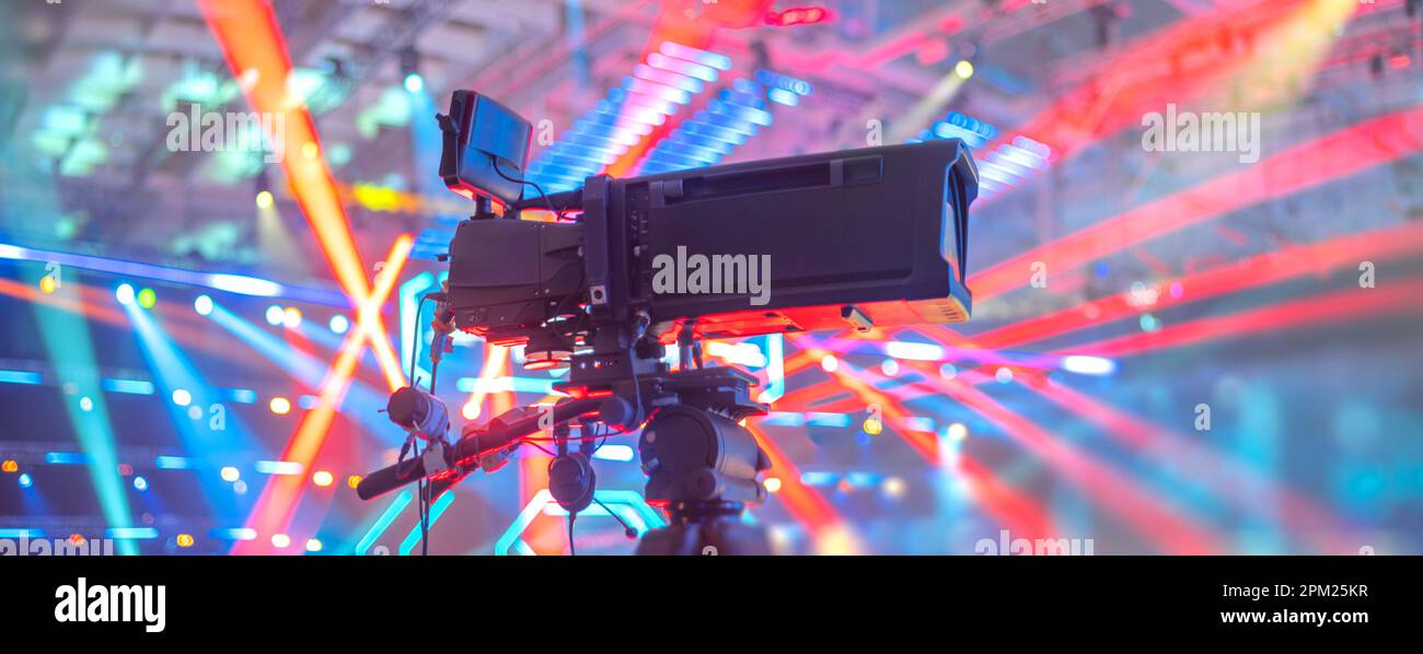 studio camera at the concert. television shooting Stock Photo - Alamy