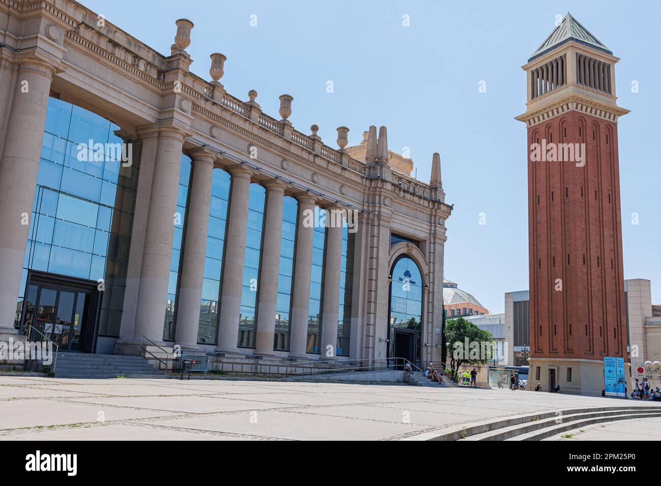 The palace of fira barcelona montjuic hi-res stock photography and ...