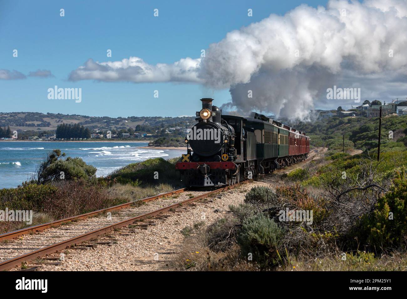 The Cockle Train driven by Engine RX 224, a 1915 built steam locomotive ...