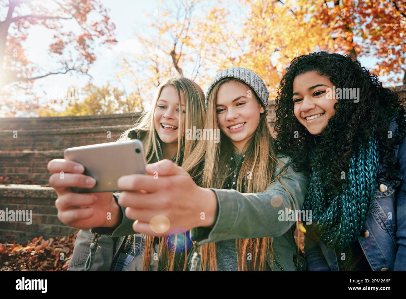 Get your selfie faces ready. a group of young friends posing for a ...