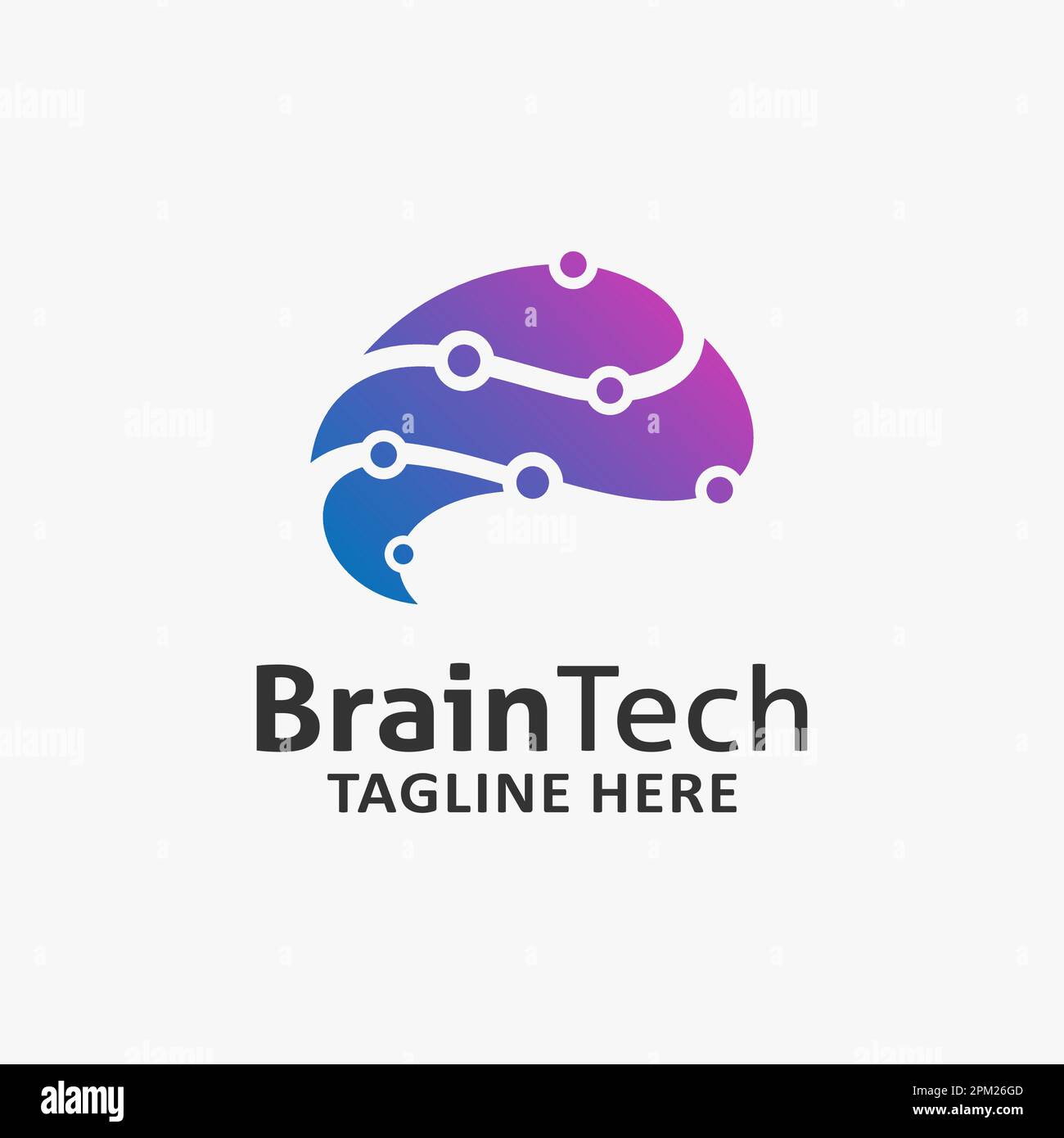 Brain tech logo design Stock Vector Image & Art - Alamy