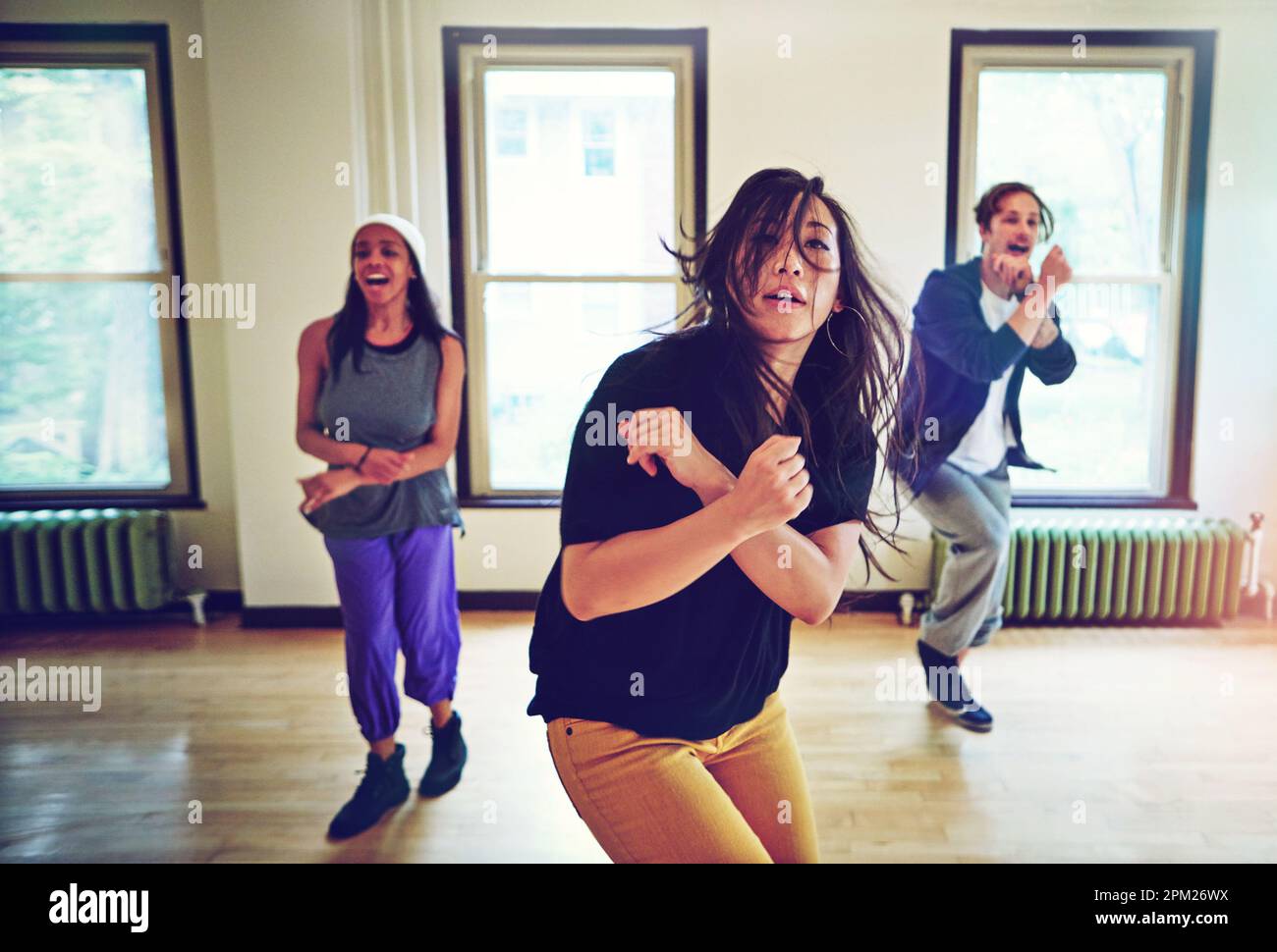 Hip hop dancers doing what they so best. a group of young people ...