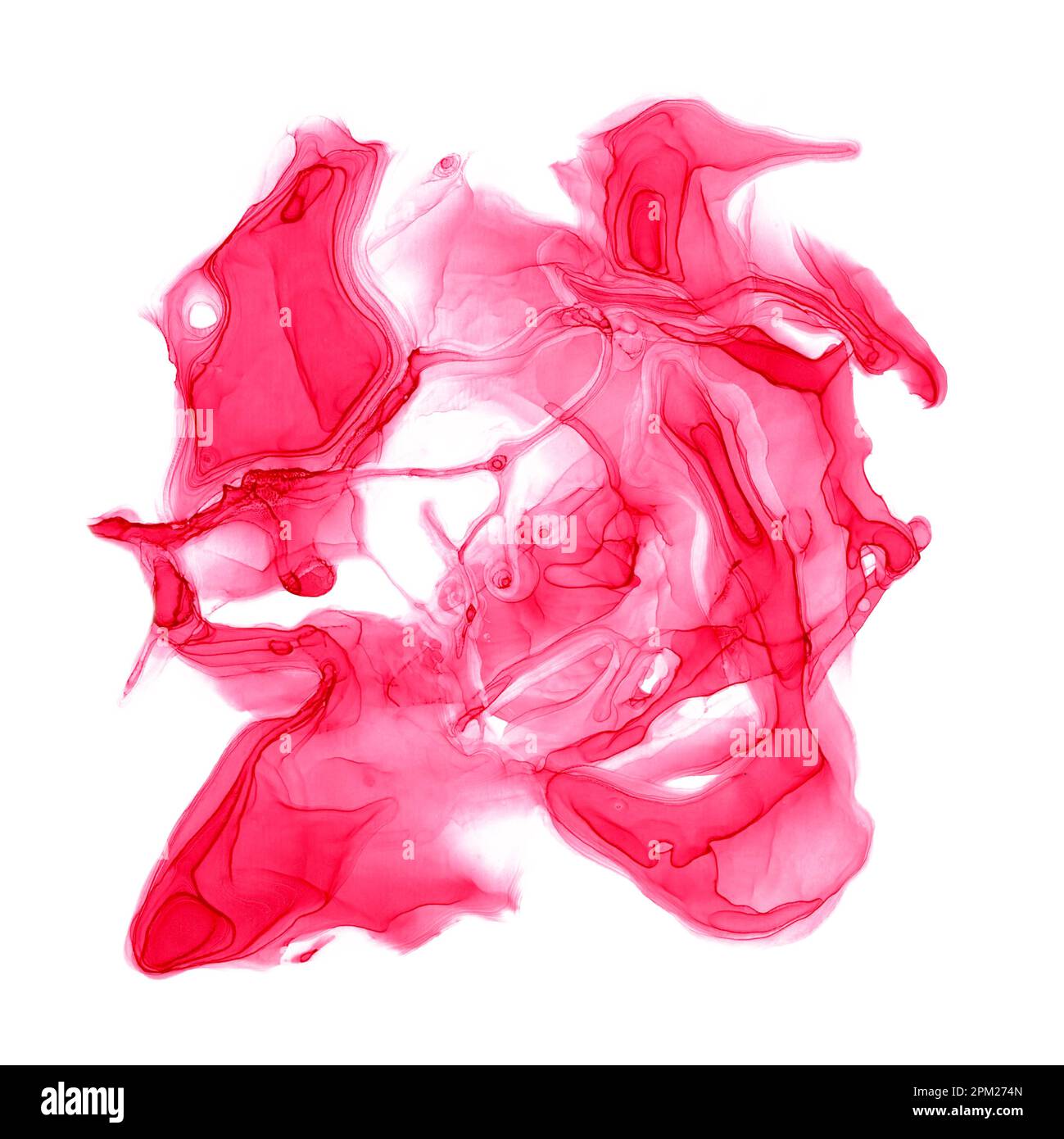 Watercolour drawing of abstract shape. White background, different ...