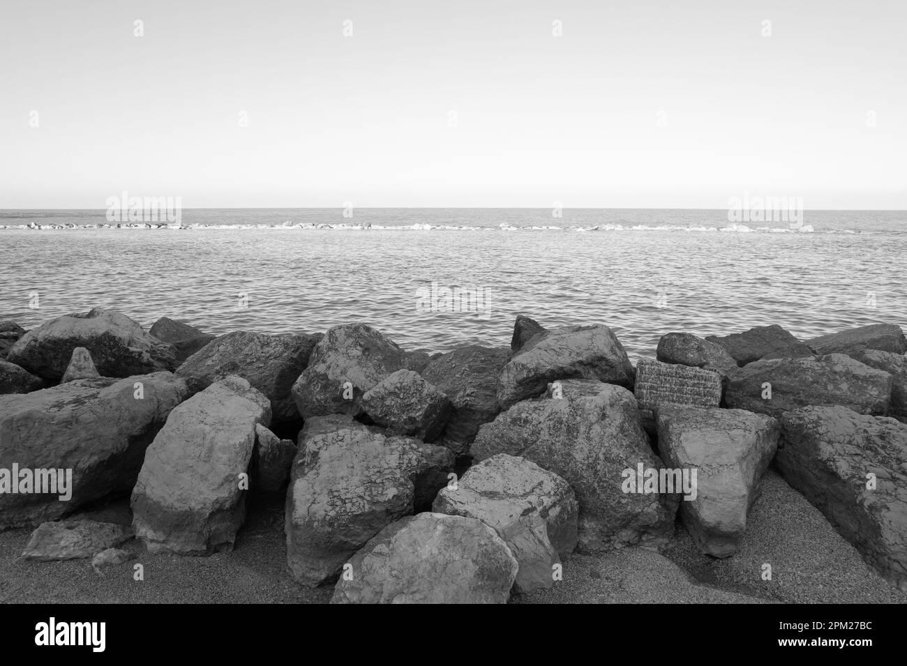 Aerial drone view of Numana town , Conero Mount, Adriatic Sea beach in ...