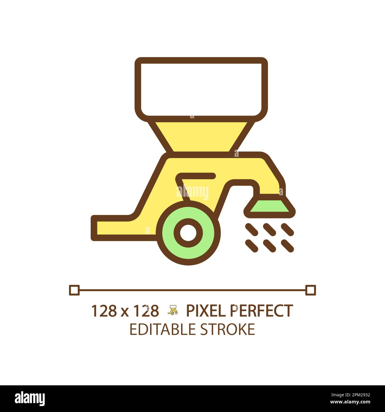 Seed drill green RGB color icon Stock Vector Image & Art - Alamy