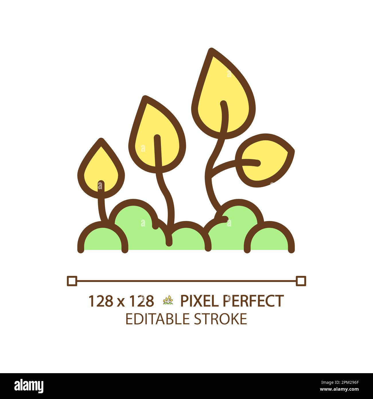 Plant development green RGB color icon Stock Vector Image & Art - Alamy