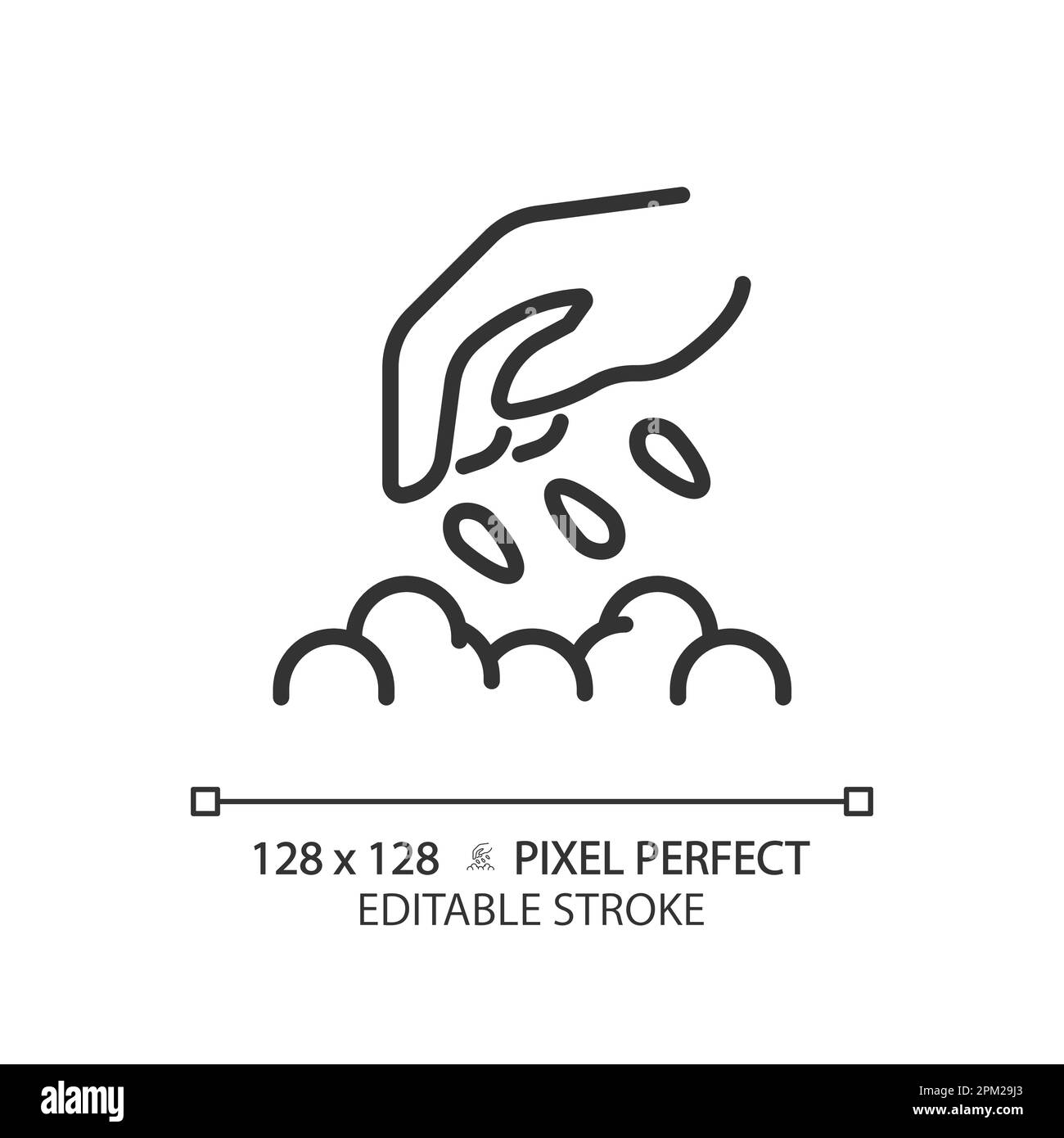 Seeding linear icon Stock Vector Image & Art - Alamy