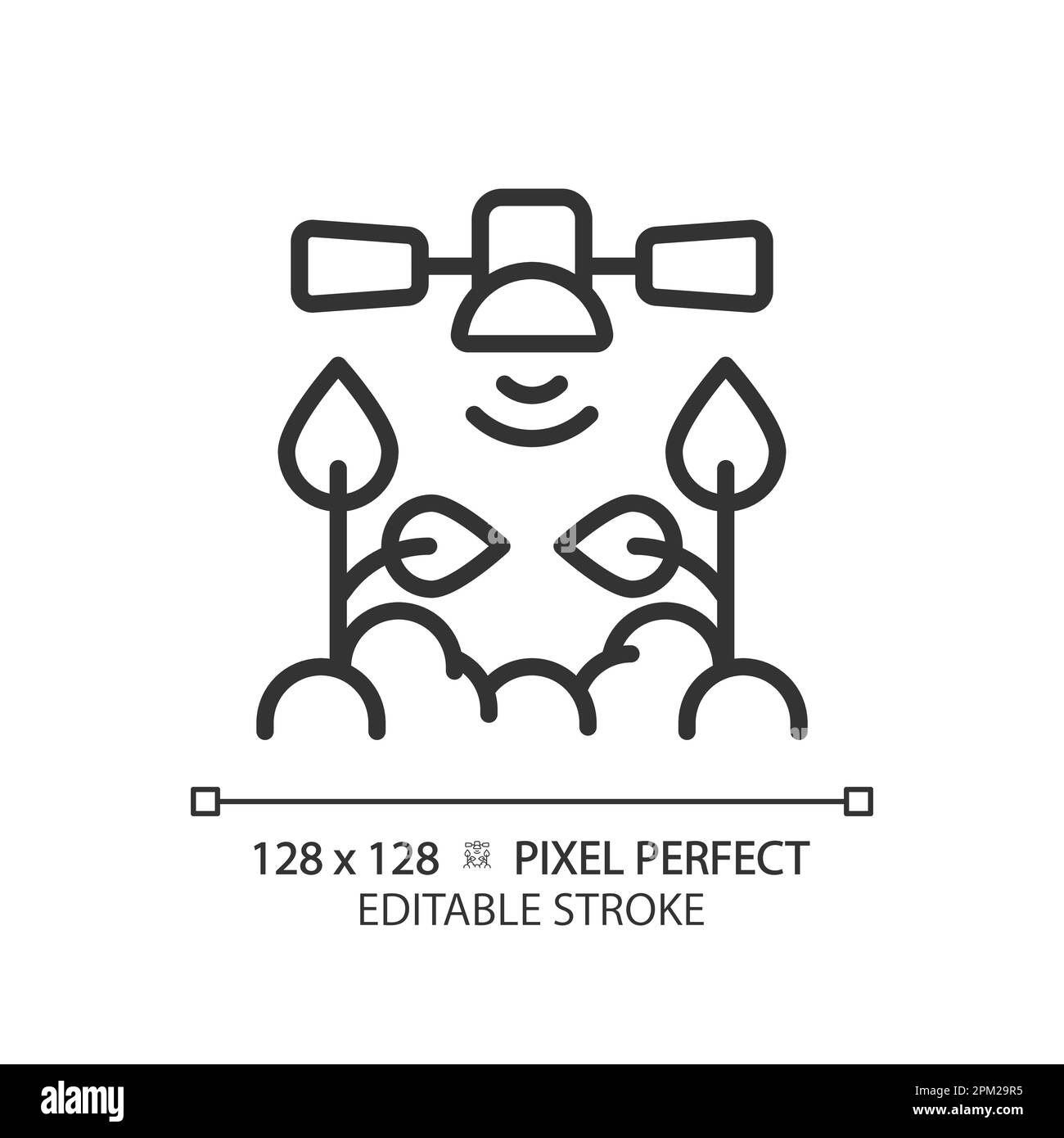 Smart drone linear icon Black and White Stock Photos & Images - Alamy