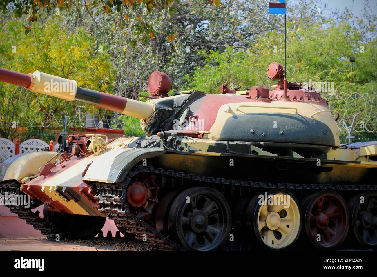 An Indian Army Battle Tank is showcased outside Stock Photo - Alamy