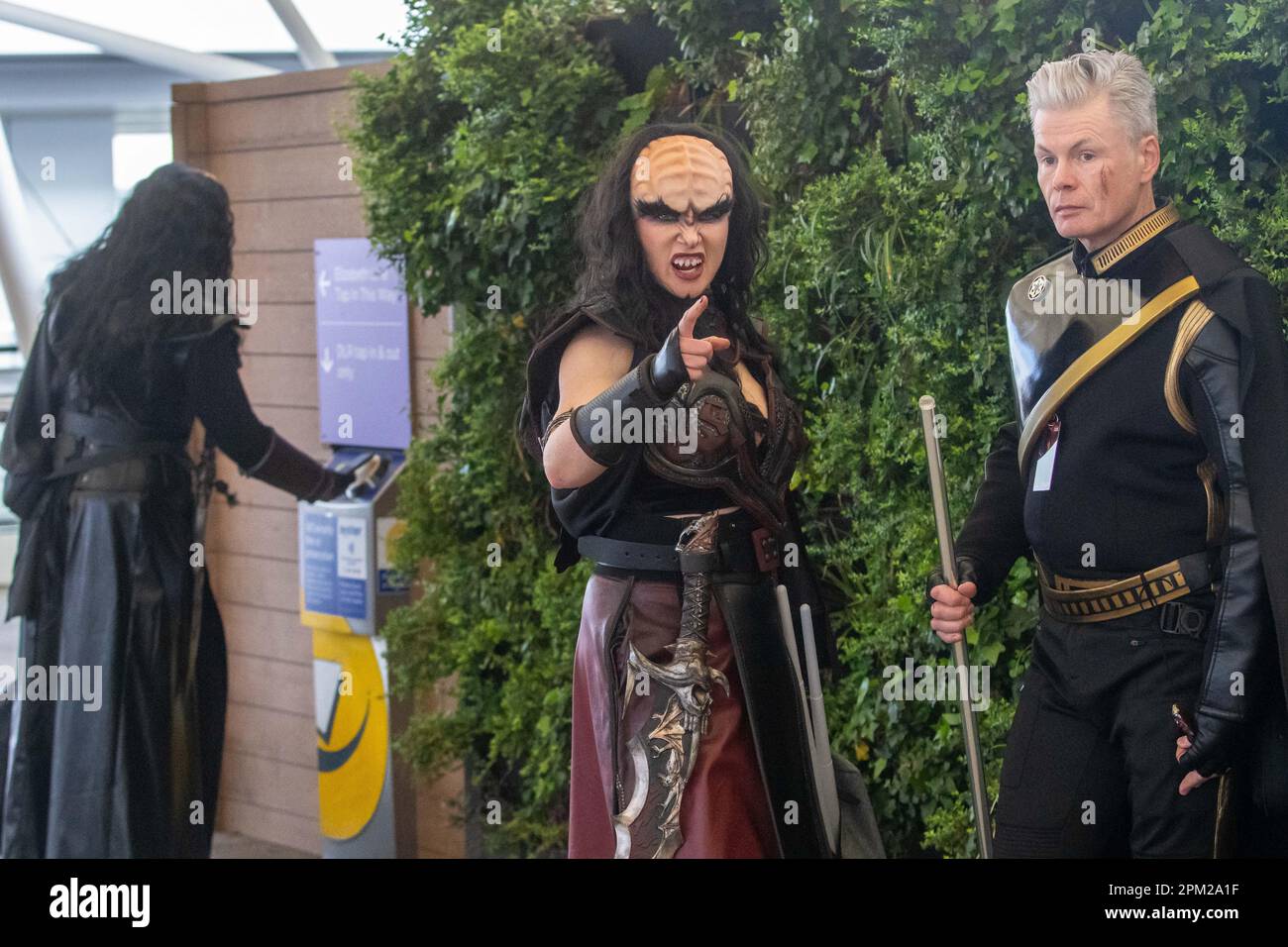 © Jeff Moore 09/04/2023 Star Wars Fans arriving at the excel for the ...
