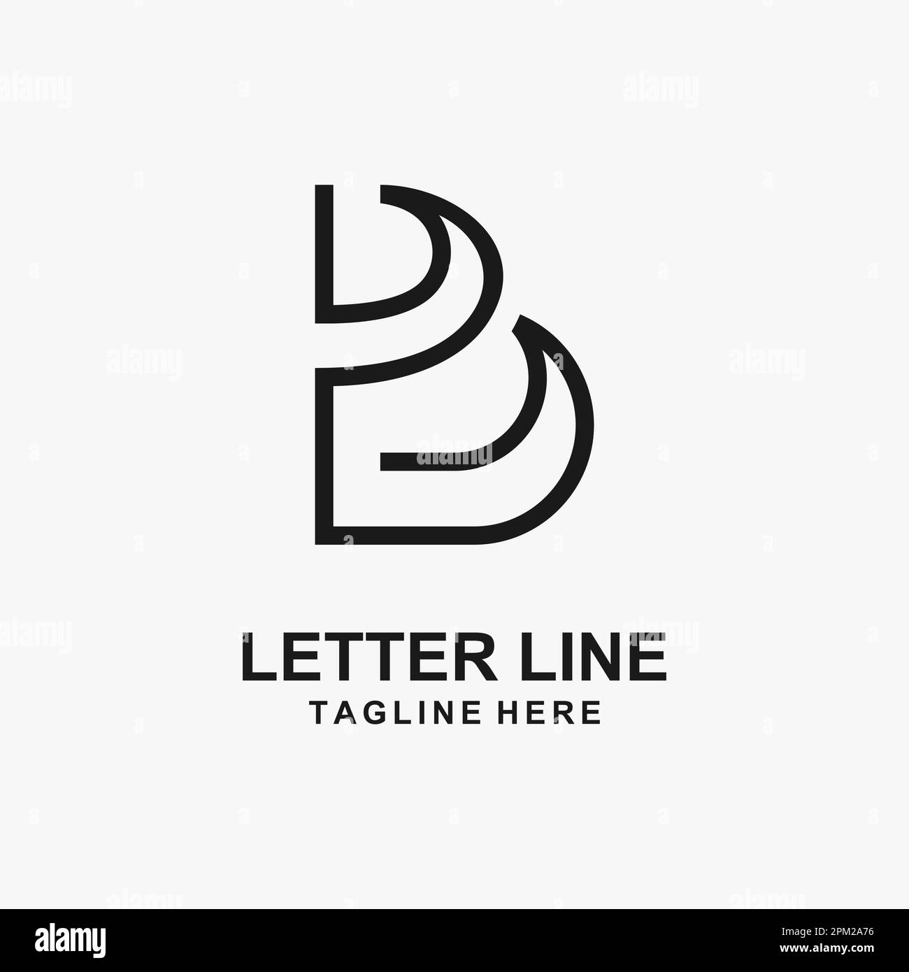 Letter B line logo design Stock Vector Image & Art - Alamy