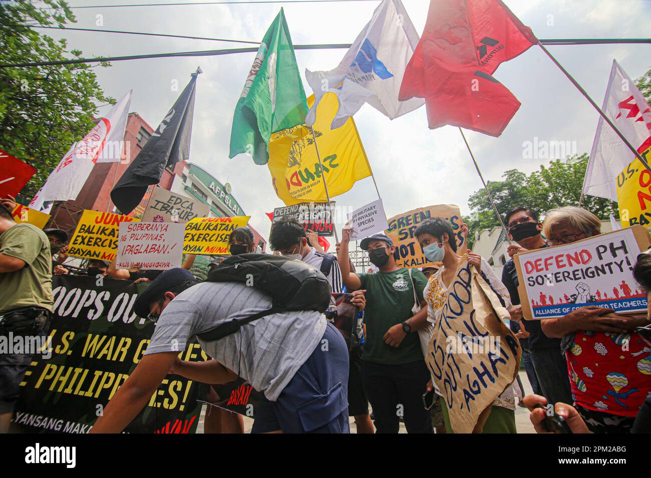April 11, 2023, Quezon City, Quezon City, Philippines: Protesters ...