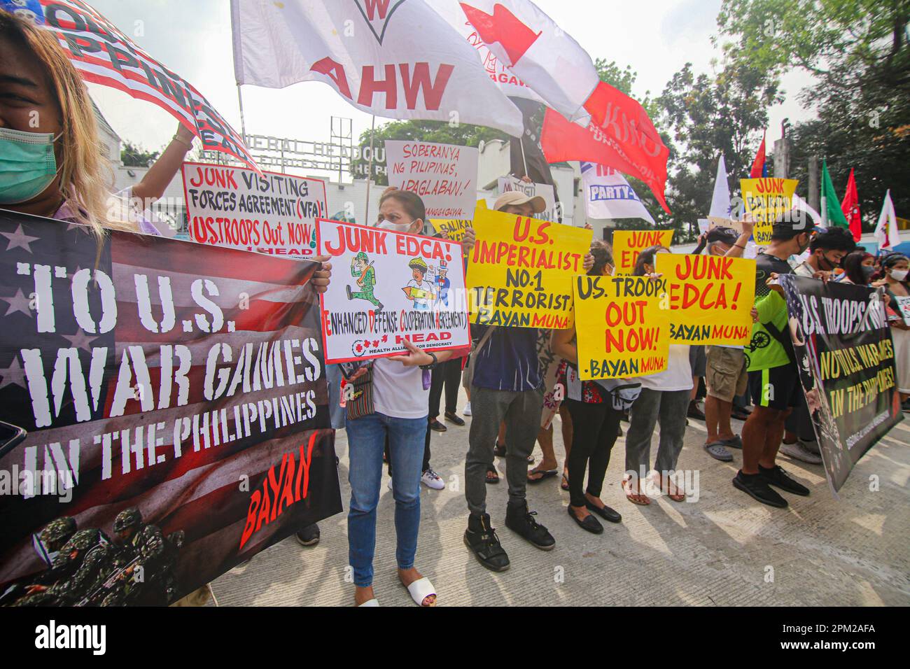 April 11, 2023, Quezon City, Quezon City, Philippines: Protesters ...