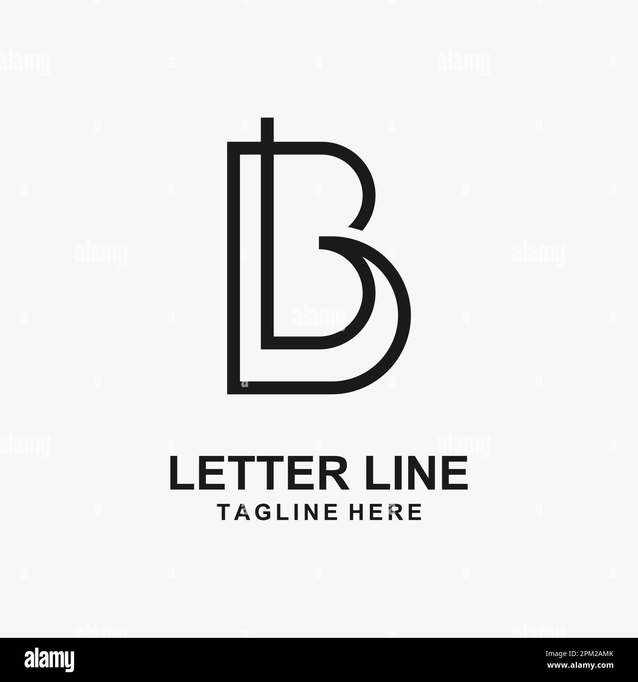 Letter B line logo design Stock Vector Image & Art - Alamy