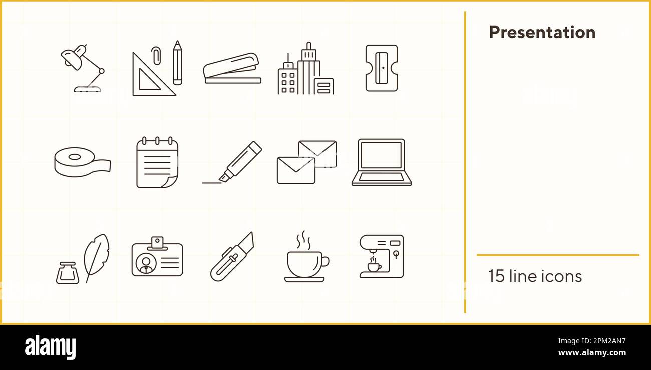 Presentation icon set Stock Vector Image & Art - Alamy