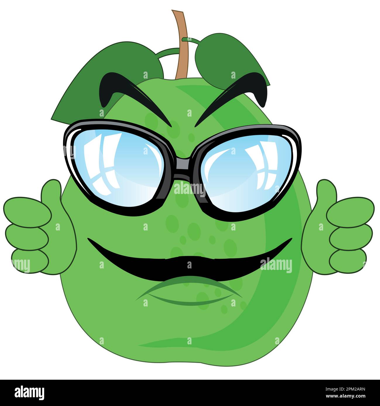 Vector illustration of the cartoon of the tropical exotic fruit pomelo ...