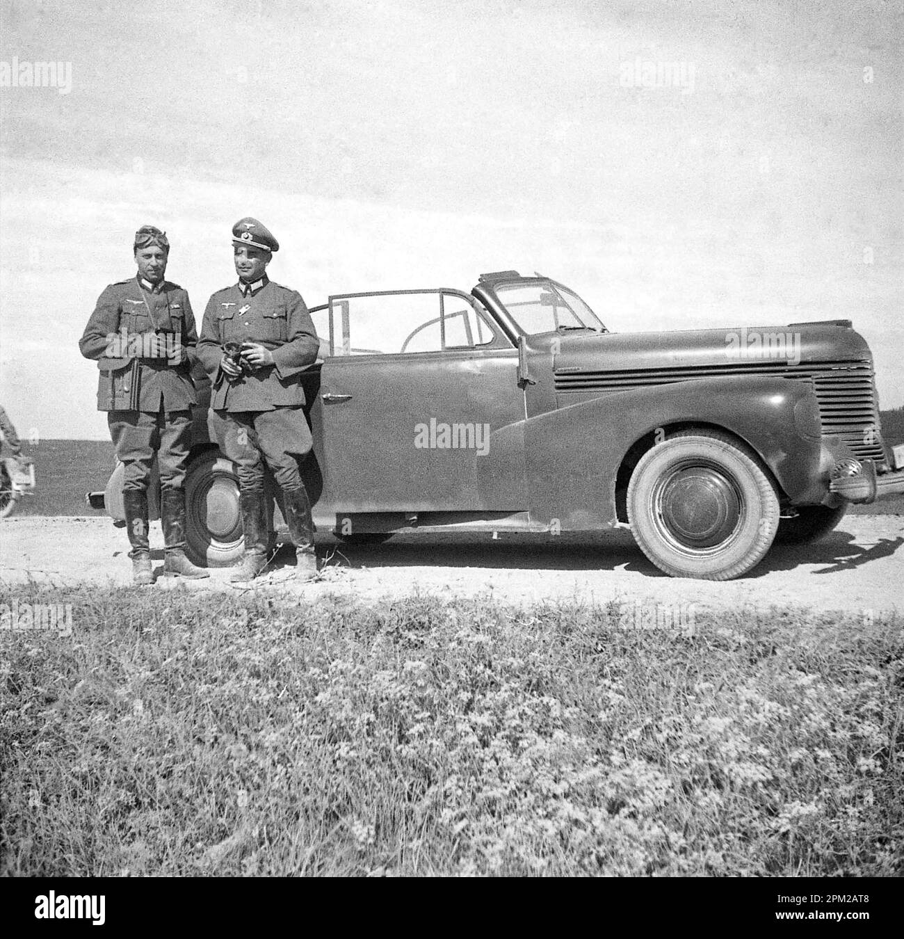 Historical World War II, 1940s, photo of a German Wehrmacht member in ...