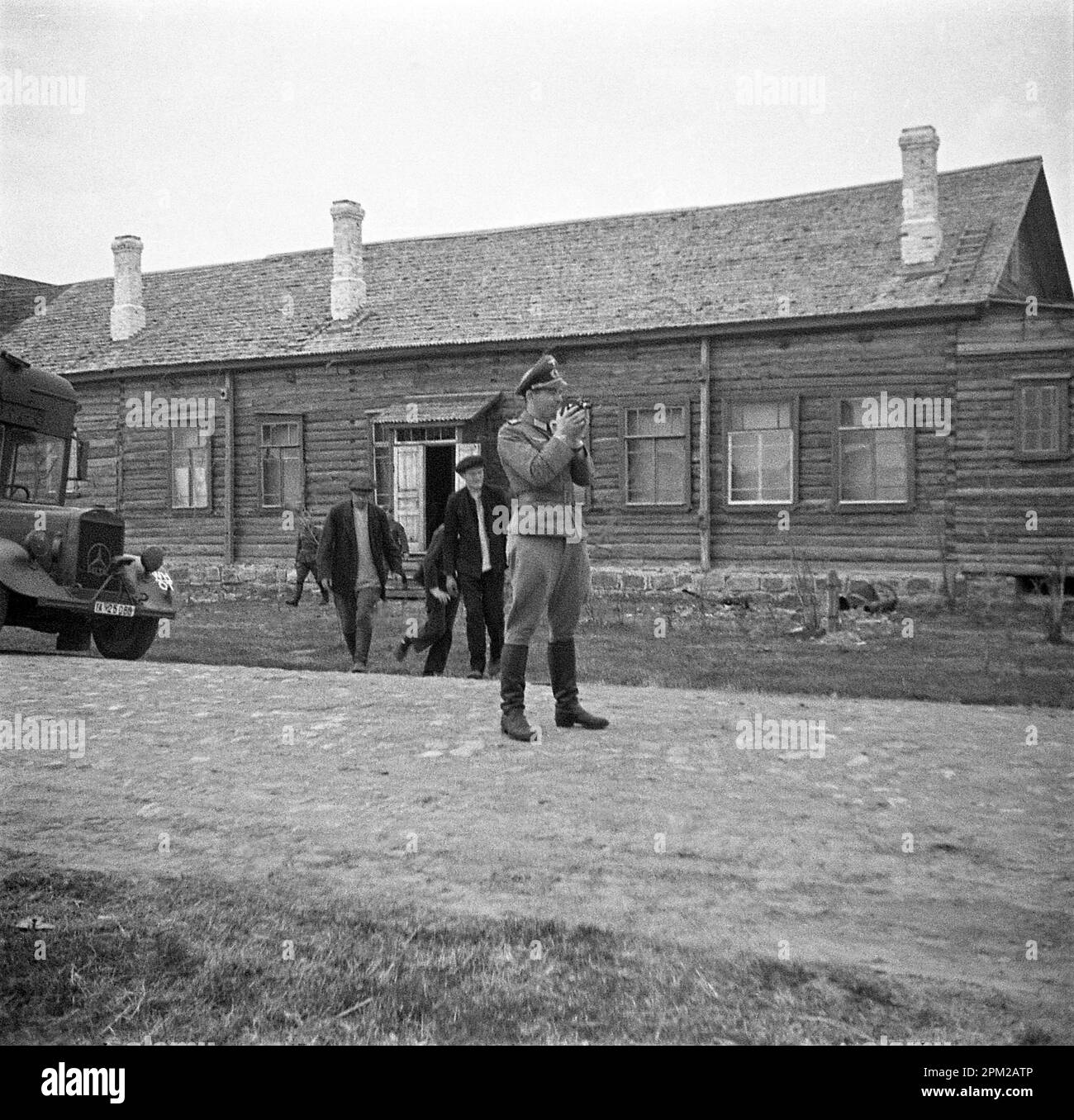 Historical World War II, 1940s, photo of a German Wehrmacht member in ...
