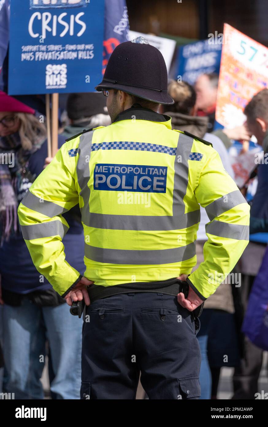 London, UK. 11th March 2023. British Metropolitan Police Officer ...