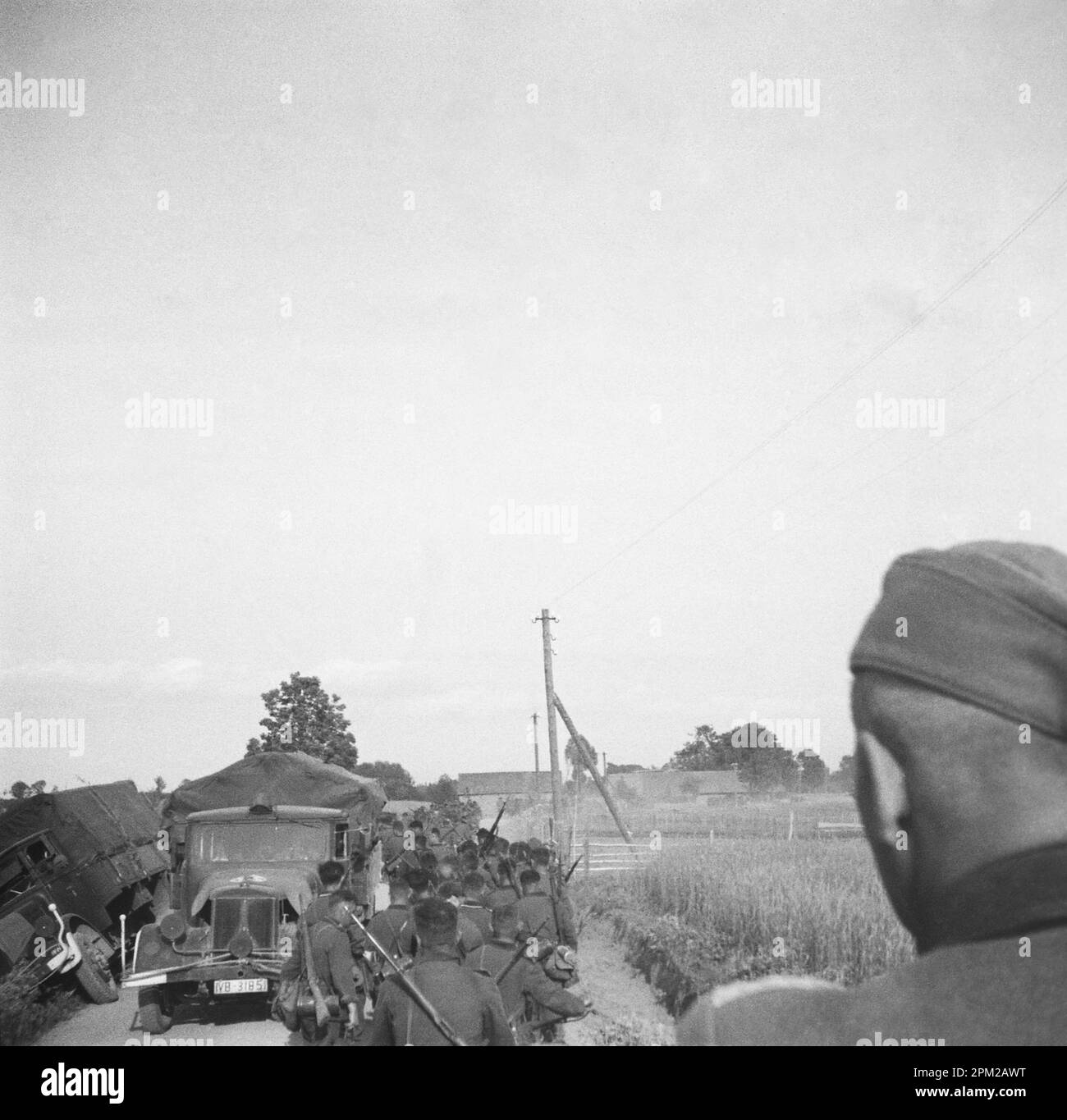 Historical World War II, 1940s, photo of a German Wehrmacht member in ...