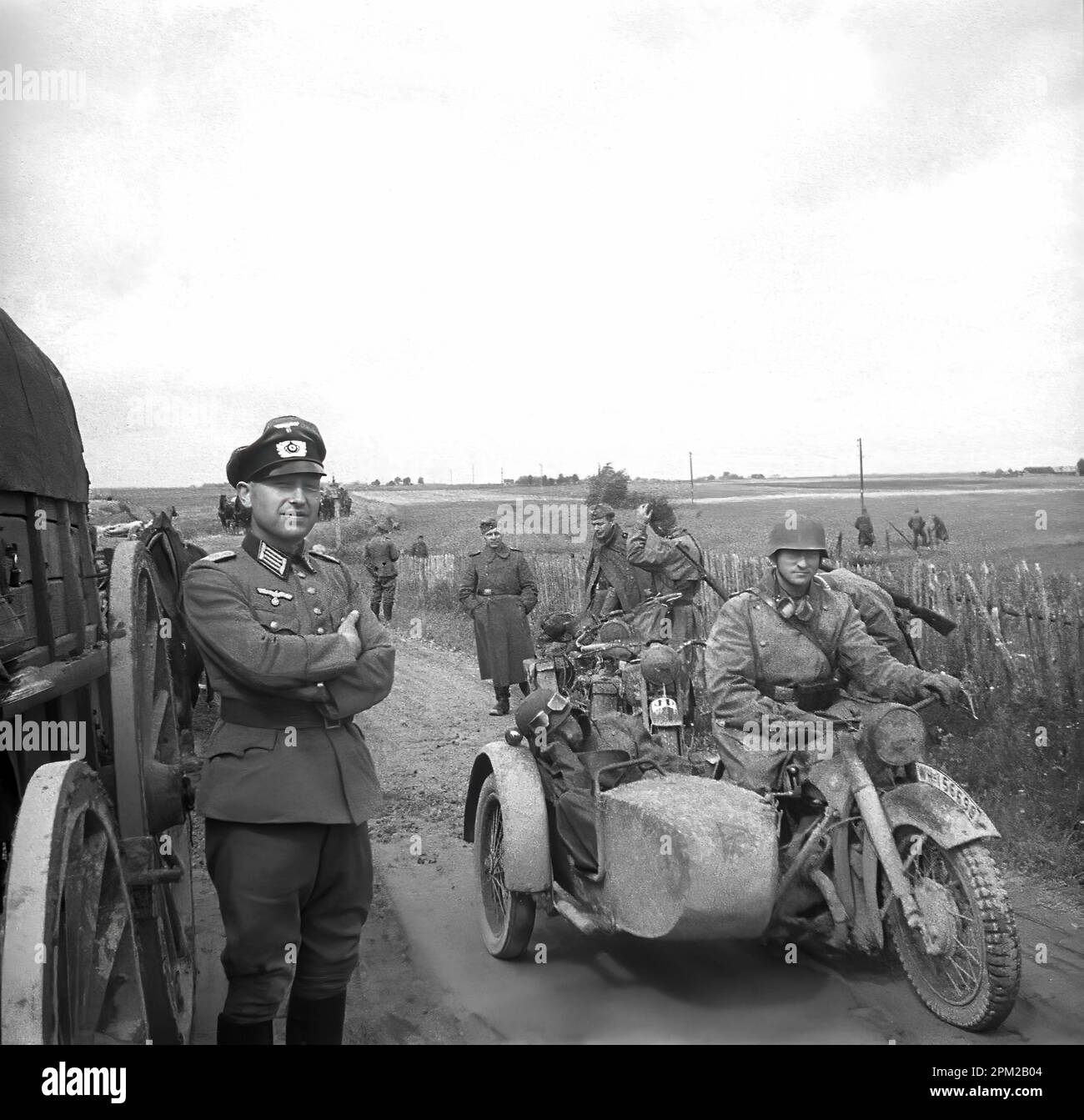 Historical World War II, 1940s, photo of a German Wehrmacht member in ...